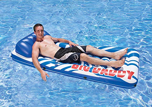Poolmaster Big Daddy Swimming Pool Mattress Float, Blue