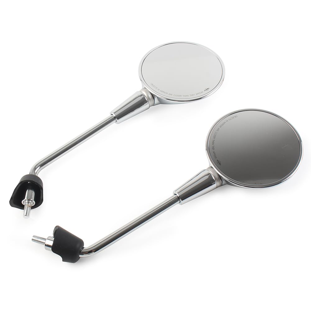 Newsmarts Motorcycle Rearview Side Mirrors, Rear View Mirror For Handlebars Replacement For Vespa Sprint, GTS300ie, Primavera, Elettrica 30/45MPH, For Piaggio, CM262001, CM262002, Chrome