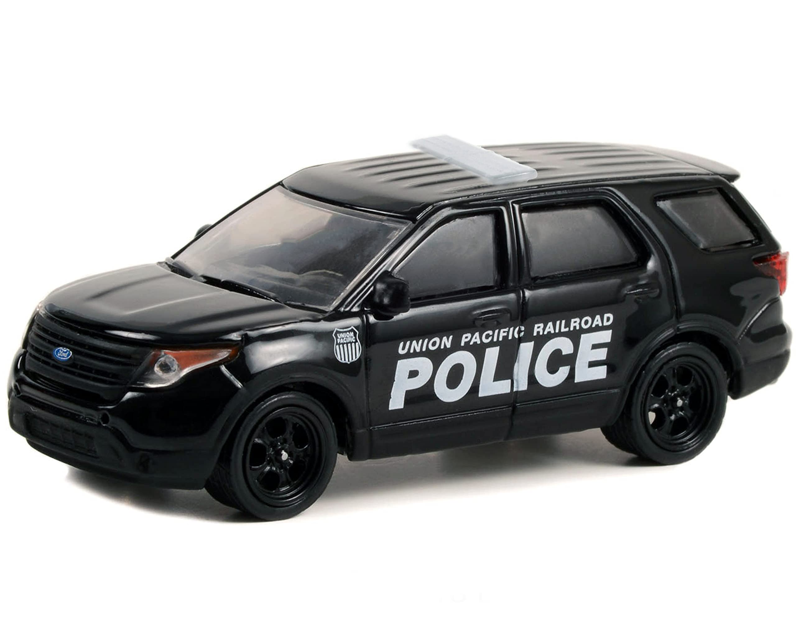 2015 Police Interceptor Utility Black Union Pacific Railroad Police Hobby Exclusive Series 1/64 Diecast Model Car by Greenlight 30386