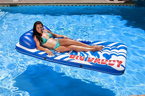 Poolmaster Big Daddy Swimming Pool Mattress Float, Blue