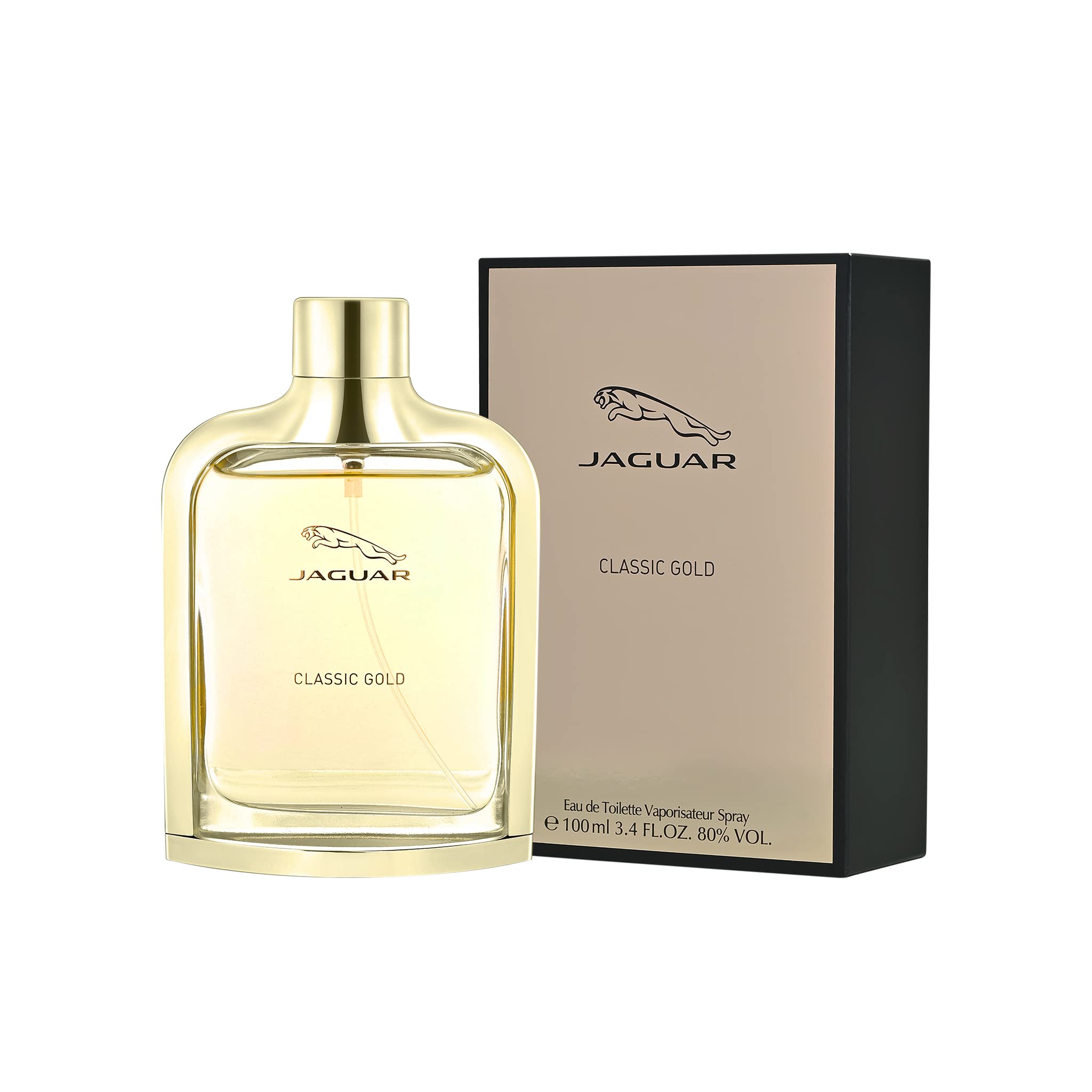 Jaguar Classic Gold Eau de Toilette Spray for Men, 3.4 Ounce