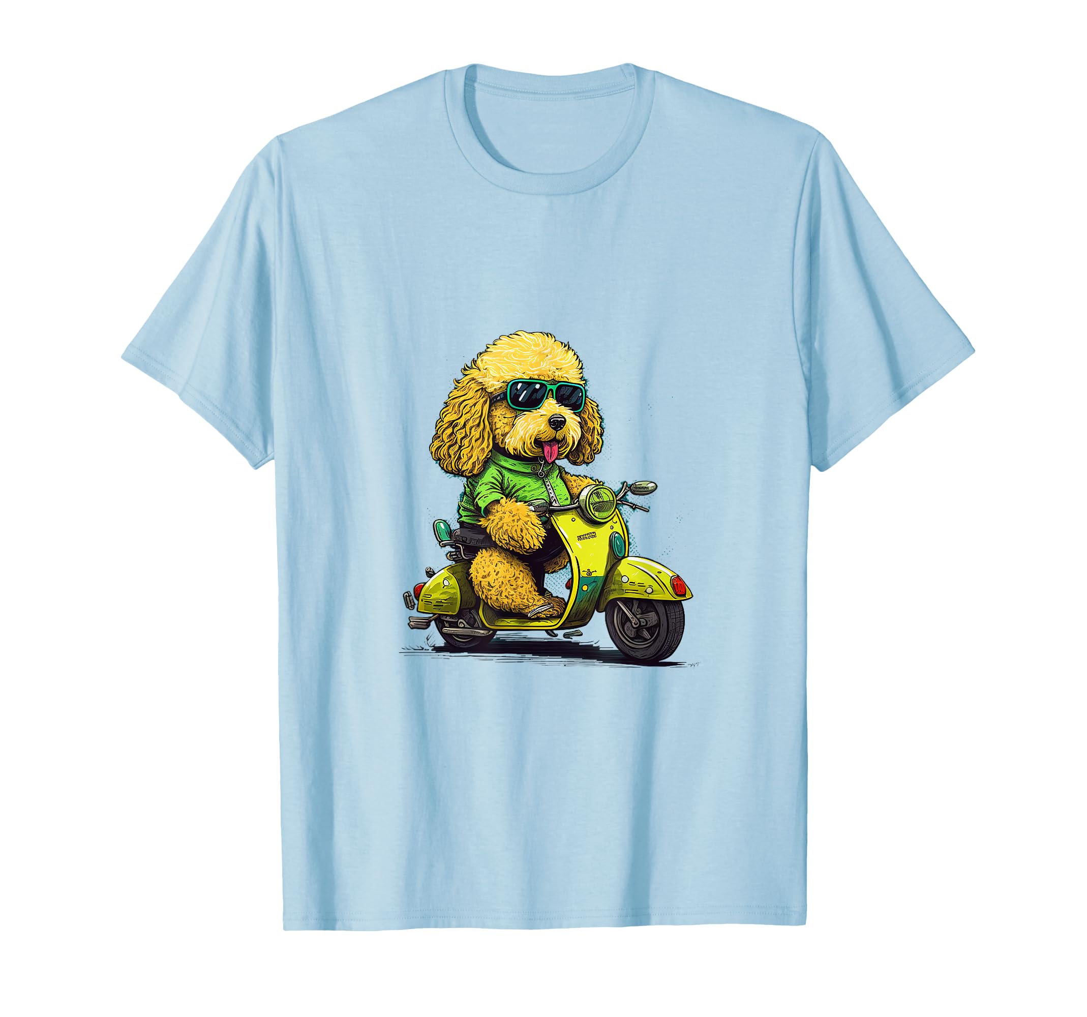 Bad Boy Golden Doodle on a Vespa T-Shirt