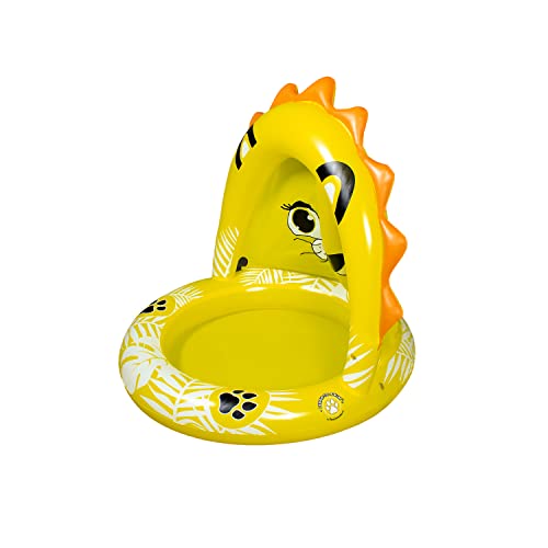 Poolmaster Inflatable Swimming Pool Kiddie Pool with Sun Shade, Baby Lion