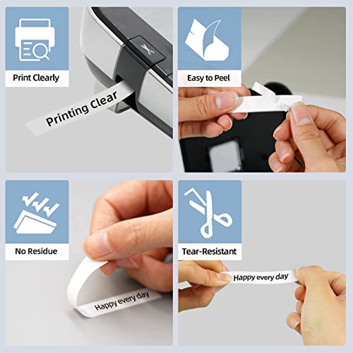 6 X Color Label Maker Refills Replacement for Brother Labels P-Touch M Label Maker Tape Compatible with Brother M Tape PT-M95 PT-90 PT-70 PT-65 PT-85 Label Maker,0.47'' x 26.2Ft…