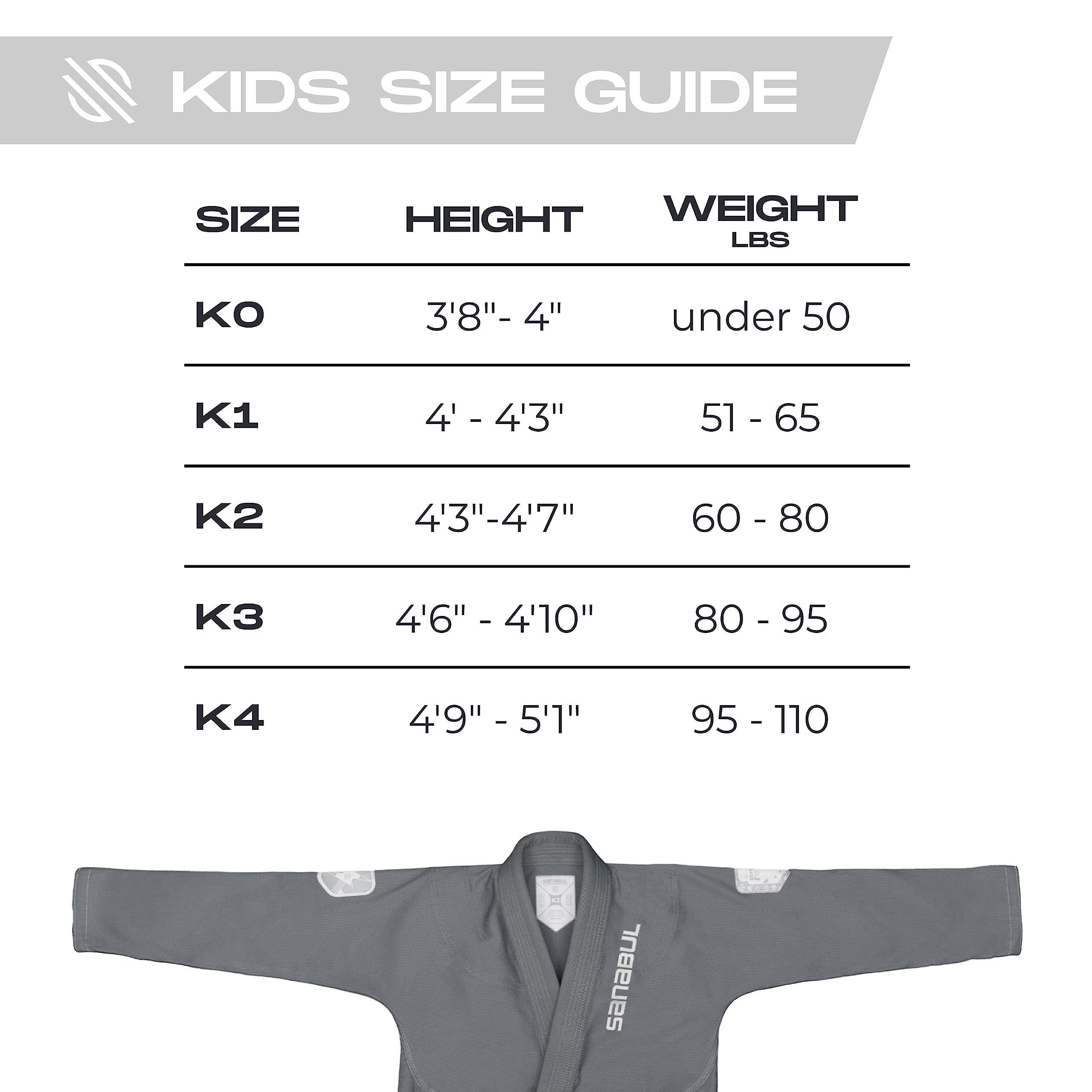 Sanabul Future Legends BJJ Gi for Kids Jiu Jitsu Gi Kimono for Children Youth Preshrunk Fabric & BJJ White Belt Included - Silver/White, K2