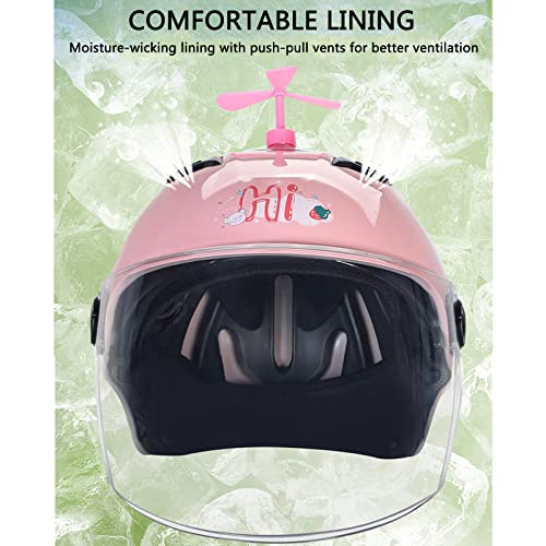 Open Face Motorcycle Helmet with Tinted Visor, 3/4 Fashion Classic Moped Helmet for Adult Women Men, Half Face Vespa Motorcycle Helmets for Scooter, DOT/ECE Approved,Beige Smile,One Size