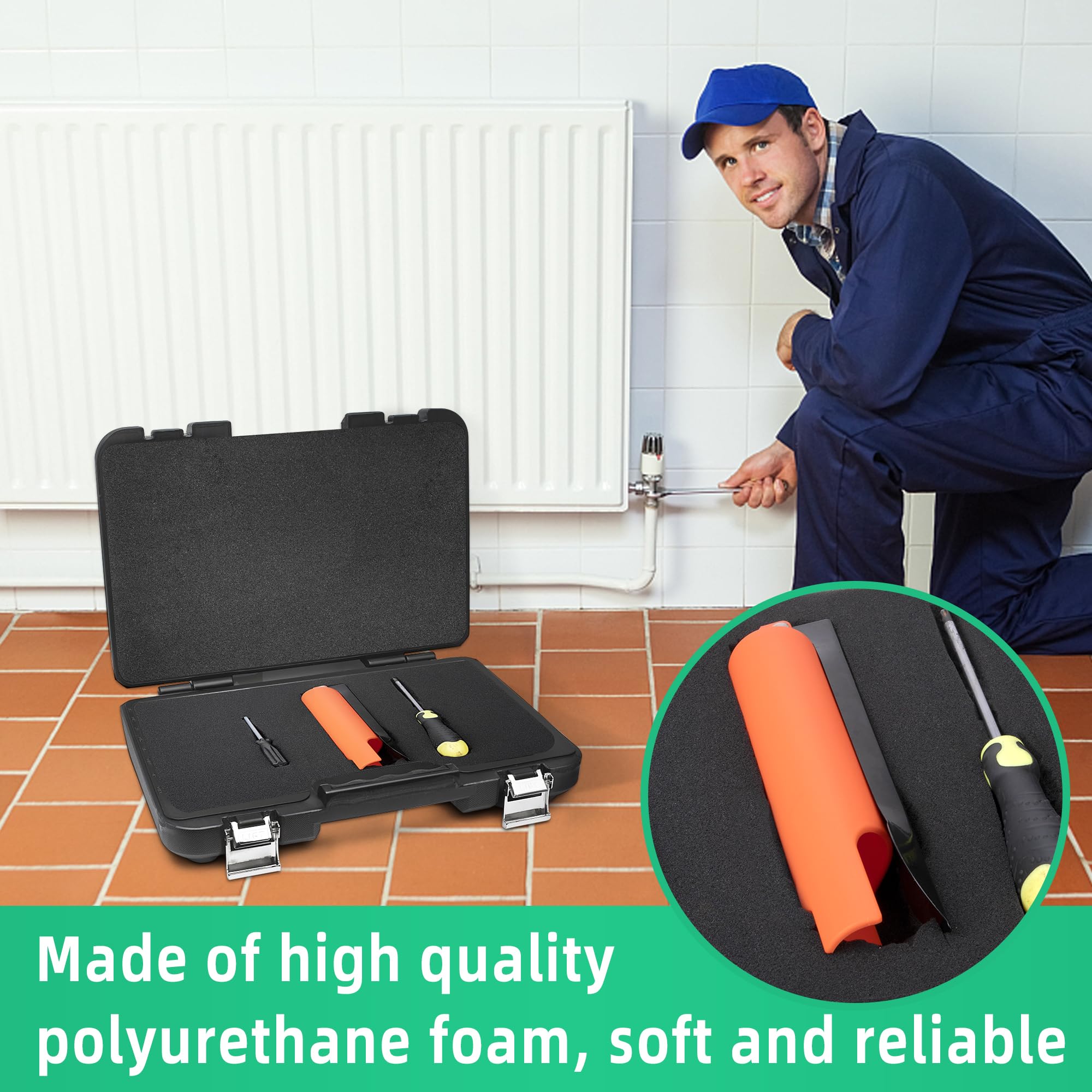 6 Pcs Polyethylene Foam Sheets- 16x12x1 Inch Tool Box Polyethylene Foam Pads- Cuttable Foam Inserts for Cases Toolbox Camera Storage and Crafts