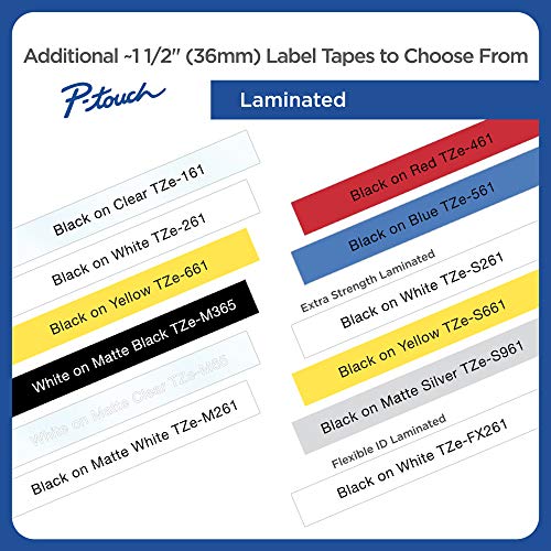 Brother P-Touch TZe-M65 White Print on Matte Clear Label Tape 1.4β (36mm) Wide x 26.2β (8m) Long