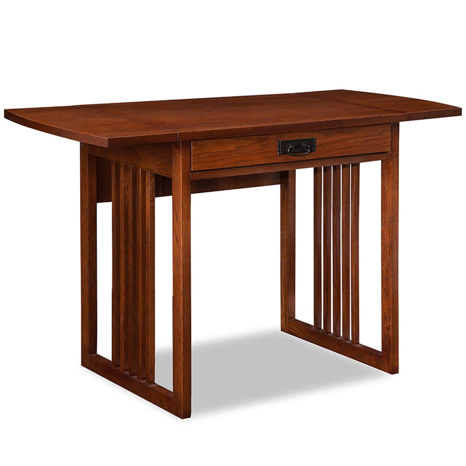 Mission Drop Leaf Computer Desk, 32-Inch, Solid Wood, Compact Folding Writing Desk for Small Spaces, Home Office – Leick Home, 82420