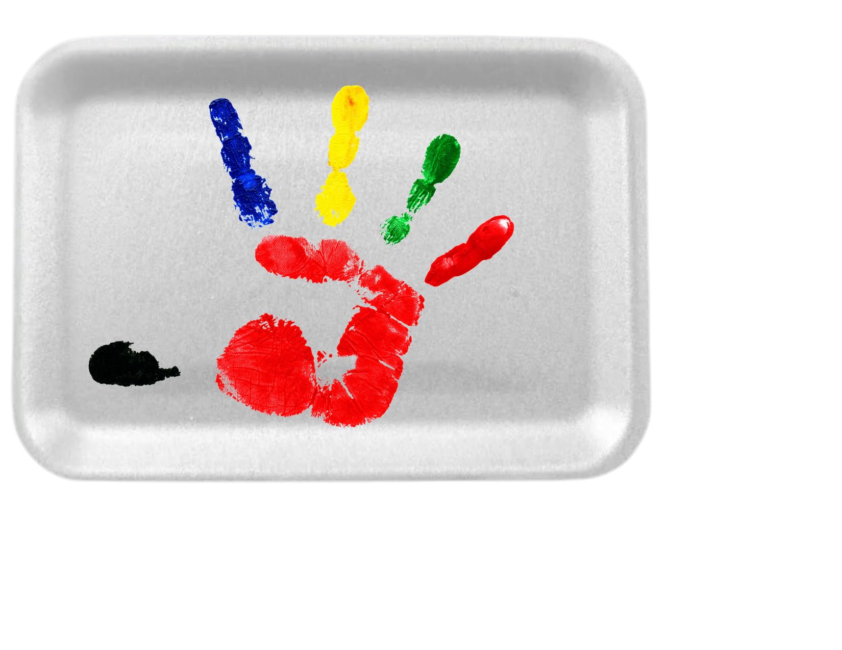 Crafts Foam Trays, White Foam Meat Tray Paint and Ink Mixing Trays Food Tray School Printmaking Trays for DIY Crafts 8 1/4" x 5 3/4" (10)