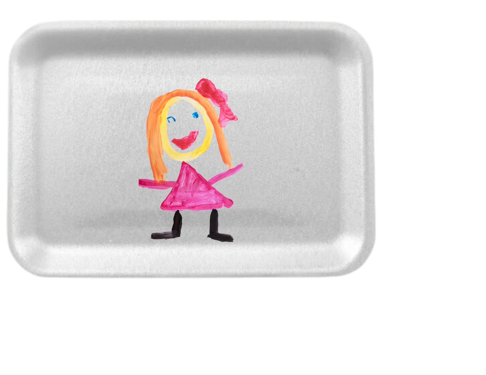 Crafts Foam Trays, White Foam Meat Tray Paint and Ink Mixing Trays Food Tray School Printmaking Trays for DIY Crafts 8 1/4" x 5 3/4" (10)