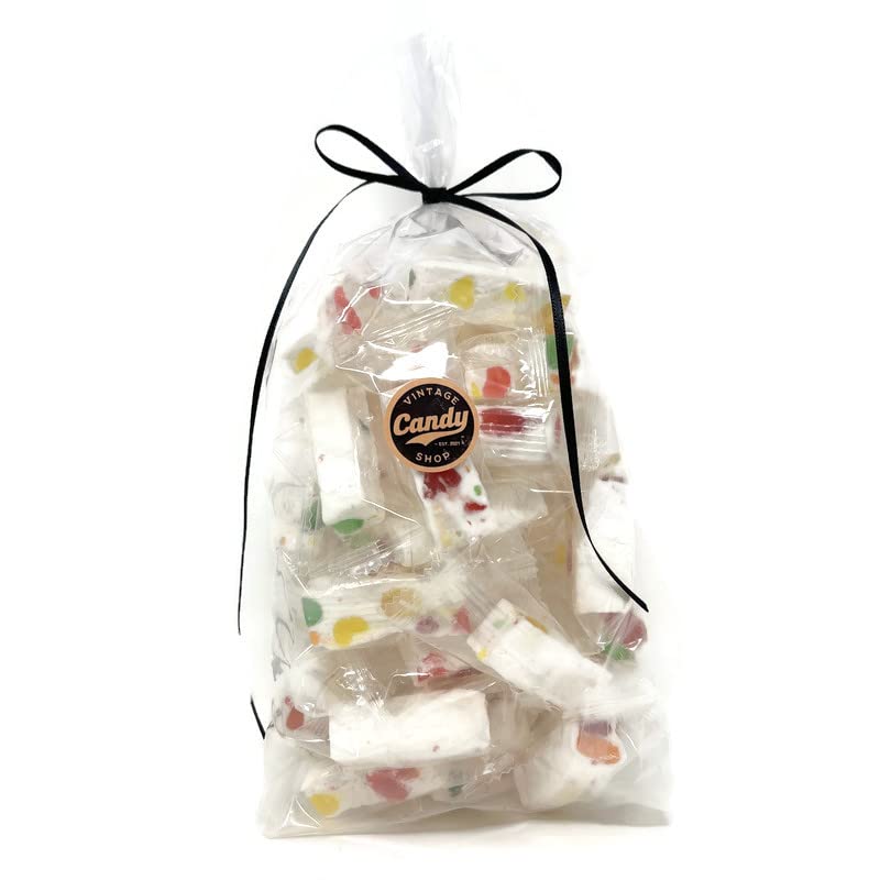 Nougat Jubes, Soft Chewy Nougat Jujube Candy with Fruity Jelly Beans, Bulk Gift Bags (One Pound)