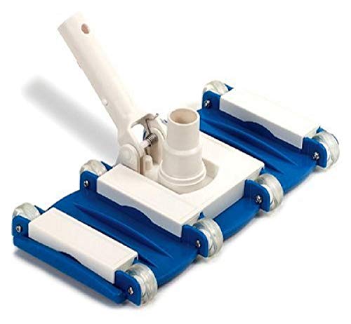 Poolmaster 33430 Heavy Duty In-Ground Pool Vacuum Hose with Swivel Cuff, 1-1/2-Inch by 30-Feet,Neutral & Swimline Weighted Flex Vacuum Head, Blue