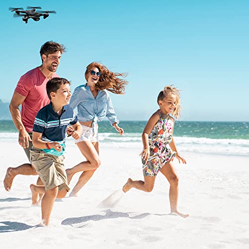 The Bigly Brothers E58 Mark V Extremis 1080P Drone with Camera, Brushless Motors, 360 degrees of obstacle avoidance, 2 Batteries included, below 249 Grams, NO ASSEMBLY REQUIRED, Ready to Fly ! - Black