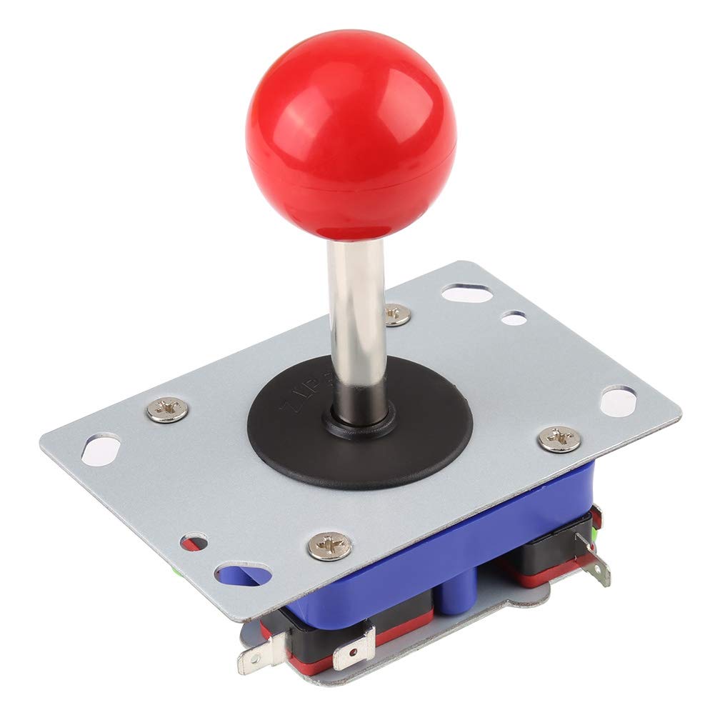 GLOGLOW Joystick, 1 pcs Adjustable Classic Competition Long Handle Joystick 2/4/8 Way Game Joystick Ball Gaming Cabinet Accessories [video