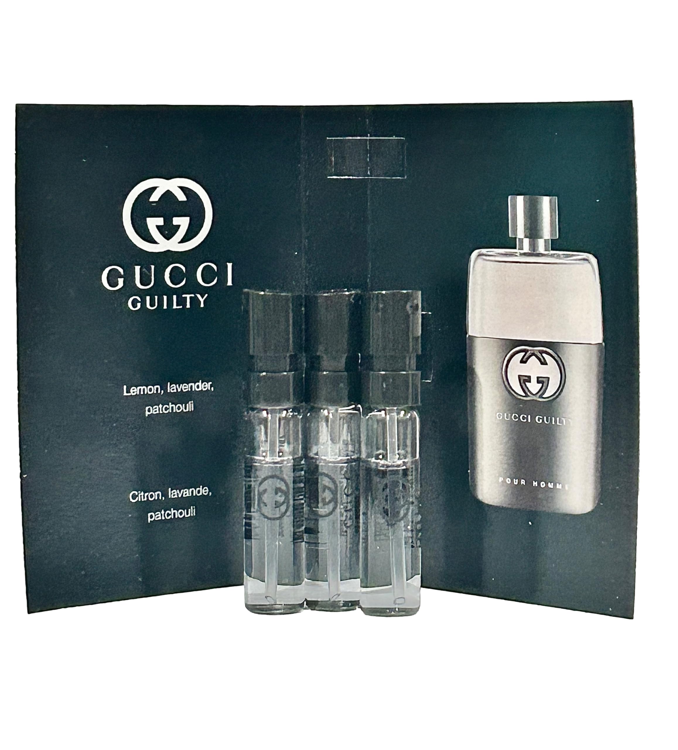 Gucci Guilty Sample Perfume Eau De Toilette Men Spray Pour Homme MINI SMALL Travel Size 1.5 ML / 0.05 - set of 3