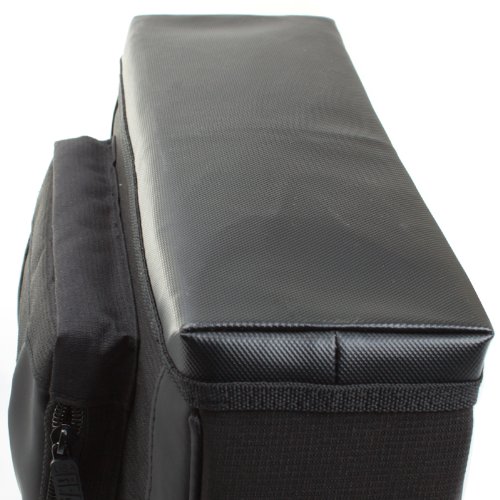 USA Gear Label Maker Carrying Case_Compatible with Brother P-Touch PTD600 - Pocket Zippers and Customizable Interior Dividers - Accessory Pocket Holds Cables Printing Tape Refill and More Accessories