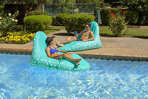 Poolmaster 85551 Imperial Lounge Deluxe Swimming Pool Float & Patio Furniture Multicolor