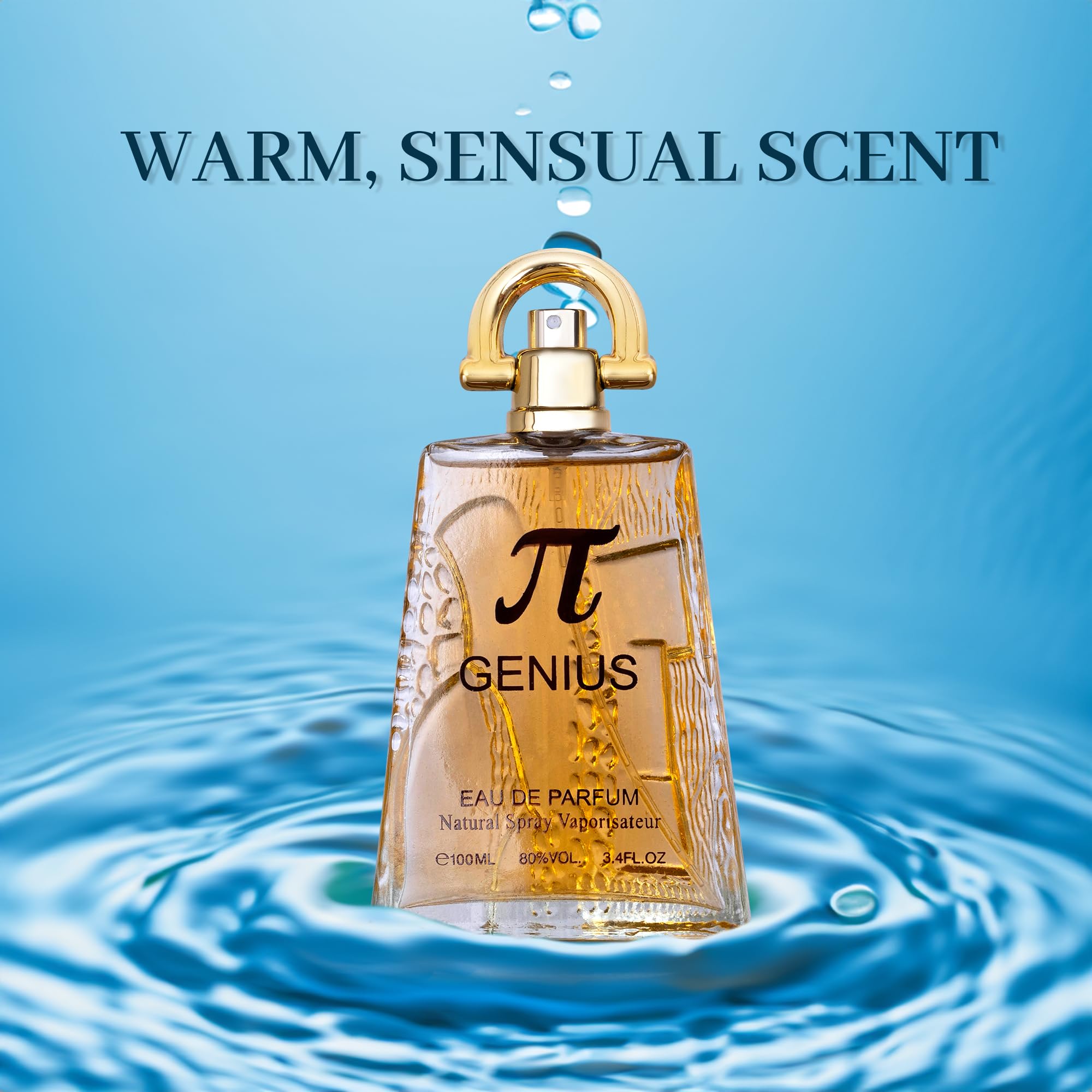 Genius for Men Eau De Parfum - High-End Fragrance with a Combination of Mandarin, Rosemary, Galbanum & Pine Needle - Fragrance That Will Get You Noticed - 100ml Bottle with 100% recycled box
