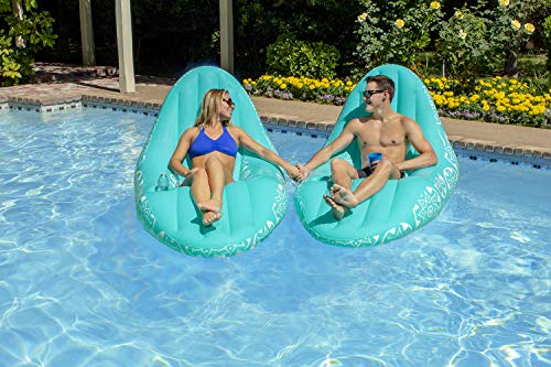 Poolmaster 85551 Imperial Lounge Deluxe Swimming Pool Float & Patio Furniture Multicolor