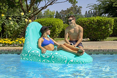 Poolmaster 85551 Imperial Lounge Deluxe Swimming Pool Float & Patio Furniture Multicolor