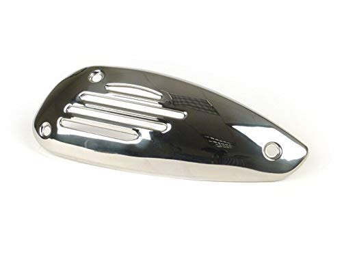Genuine OEM Exhaust Heat Shield for Vespa ET2, ET4, LX, LXV, Primavera, S, Sprint 50cc - 150cc OEM# 479178, 841820, 845465, B013966, B0139665, 8454655 (Chrome)