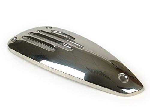 Genuine OEM Exhaust Heat Shield for Vespa ET2, ET4, LX, LXV, Primavera, S, Sprint 50cc - 150cc OEM# 479178, 841820, 845465, B013966, B0139665, 8454655 (Chrome)