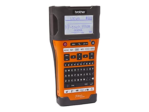 Brother Mobile PT-E550W Industrial Wireless Handheld Labeling Tool with Auto Strip Cutter and Computer Connectivity