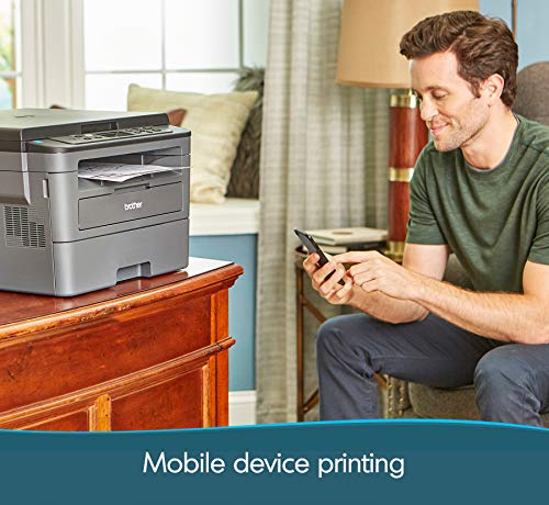 Brother Compact Monochrome Laser Wireless All-in-One Printer HL-L2390 for Business Office - Flatbed Print Copy Scan - 32ppm Print Speed, Duplex Two-Sided Printing, 250-Sheet, BROAGE USB Printer Cable