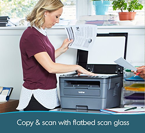 Brother Compact Monochrome Laser Wireless All-in-One Printer HL-L2390 for Business Office - Flatbed Print Copy Scan - 32ppm Print Speed, Duplex Two-Sided Printing, 250-Sheet, BROAGE USB Printer Cable