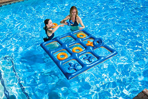 Poolmaster Tic Tac Toe Game Orange/Blue (Reversible)