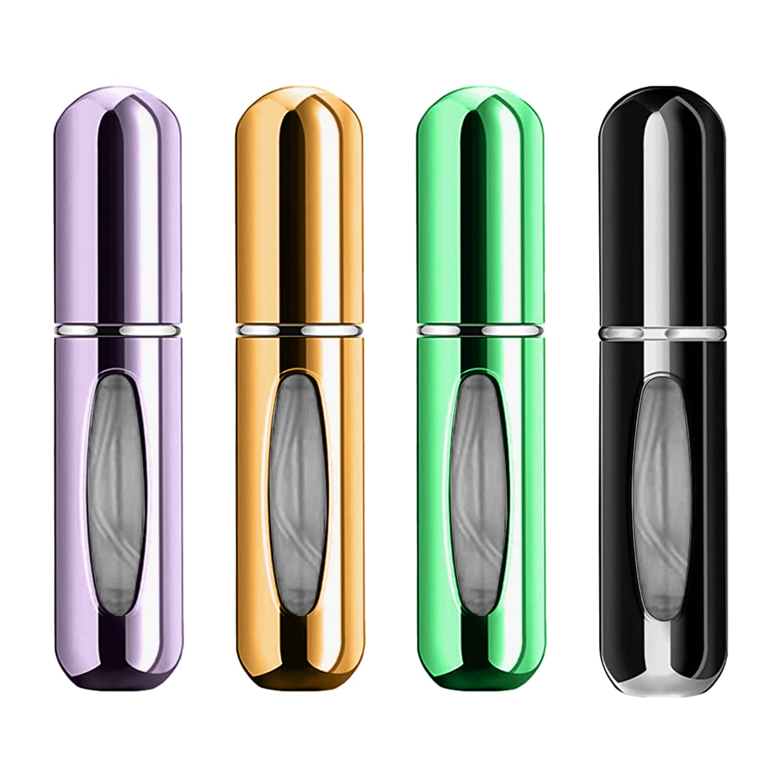 MDDRUIQI Perfume Travel Refillable Portable Perfume Atomizer Bottle 5ML Mini Refillable Perfume Spray Bottles Atomizer Travel Perfume Bottle for Outdoor and Traveling (4 Colors)