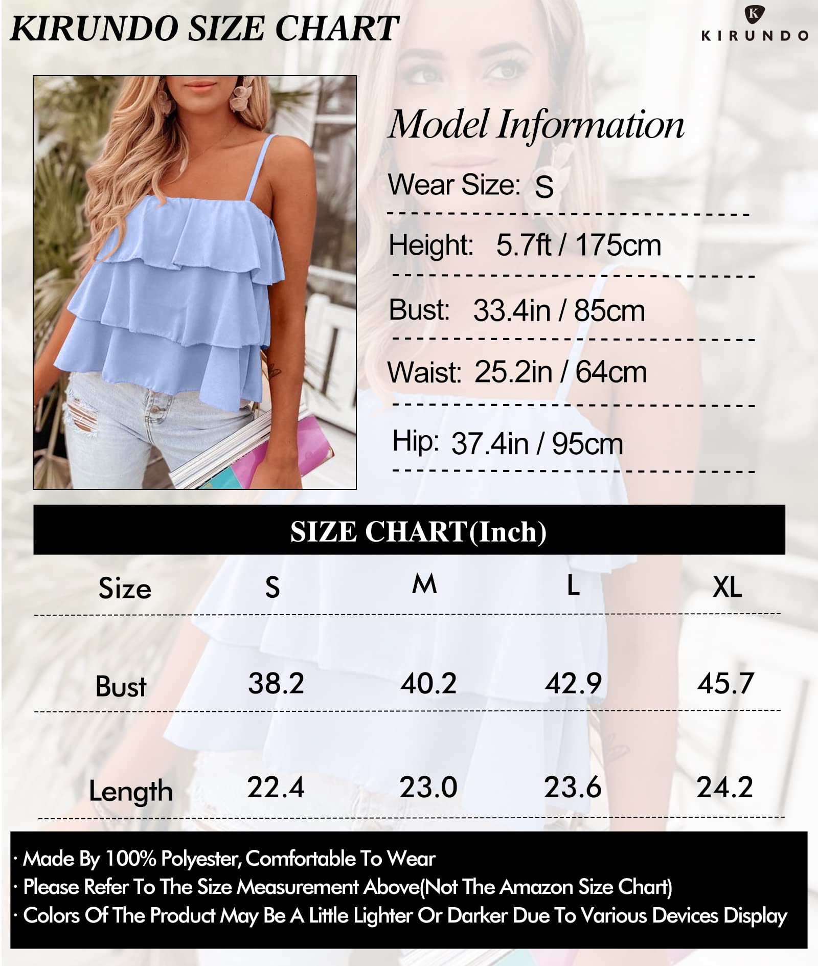 KIRUNDO Women's 2025 Summer Spaghetti Strap Cami Tank Tops Tiered Ruffle Tie Shoulder Flowy Sleeveless Shirts Camisole(Jujube Red, Medium)