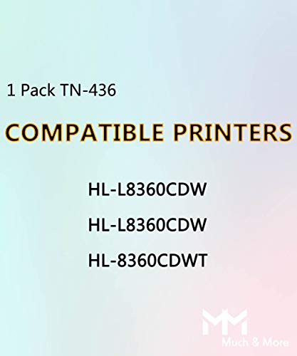 MM MUCH & MORE Compatible Toner Cartridge Replacement for Brother TN436 TN-436 TN-436BK use for HL-8260CDW L8360CDWT MFC-L8690CDW L8900CDW L8610CDW DCP-L8410CDW Printers (Black)
