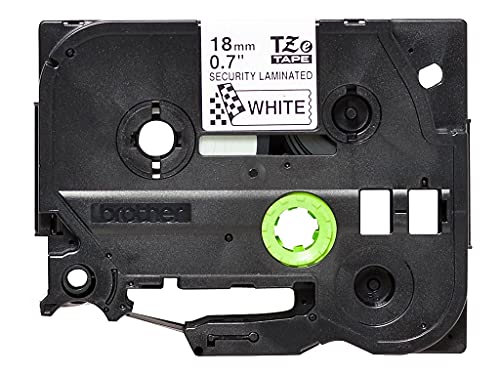 Brother Tzese4 Tz Security Labeling Tape for P-Touch Labelers, 3/4-Inch W, Black On White