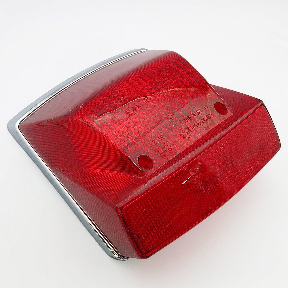 OEM Vespa Rear Tail Light Compatible with Vespa PX 80-200 583081, 58269R (bulbs incl. Red)