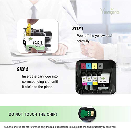 Yumagenta Compatible Ink Cartridge with New Updated Chips Replacement for Brother LC-3011 to use with MFC-J690DW MFC-J895DW MFC-J491DW MFC-J497DW Printer(2 Black, 1 Cyan, 1 Magenta, 1 Yellow,5-Pack)