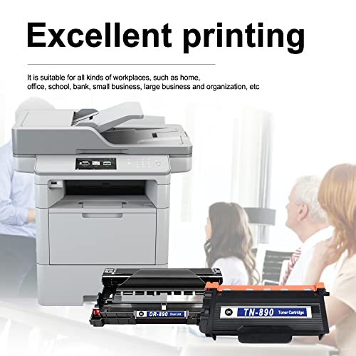 2-Pack (1Toner+1Drum) TN890 DR890 Compatible TN-890 Toner Cartridge and DR-890 Drum Unit Replacement for Brother HL-L6250DW L6400DW L6400DWT MFC-L6750DW L6900DW Printer Sold by Feromyink