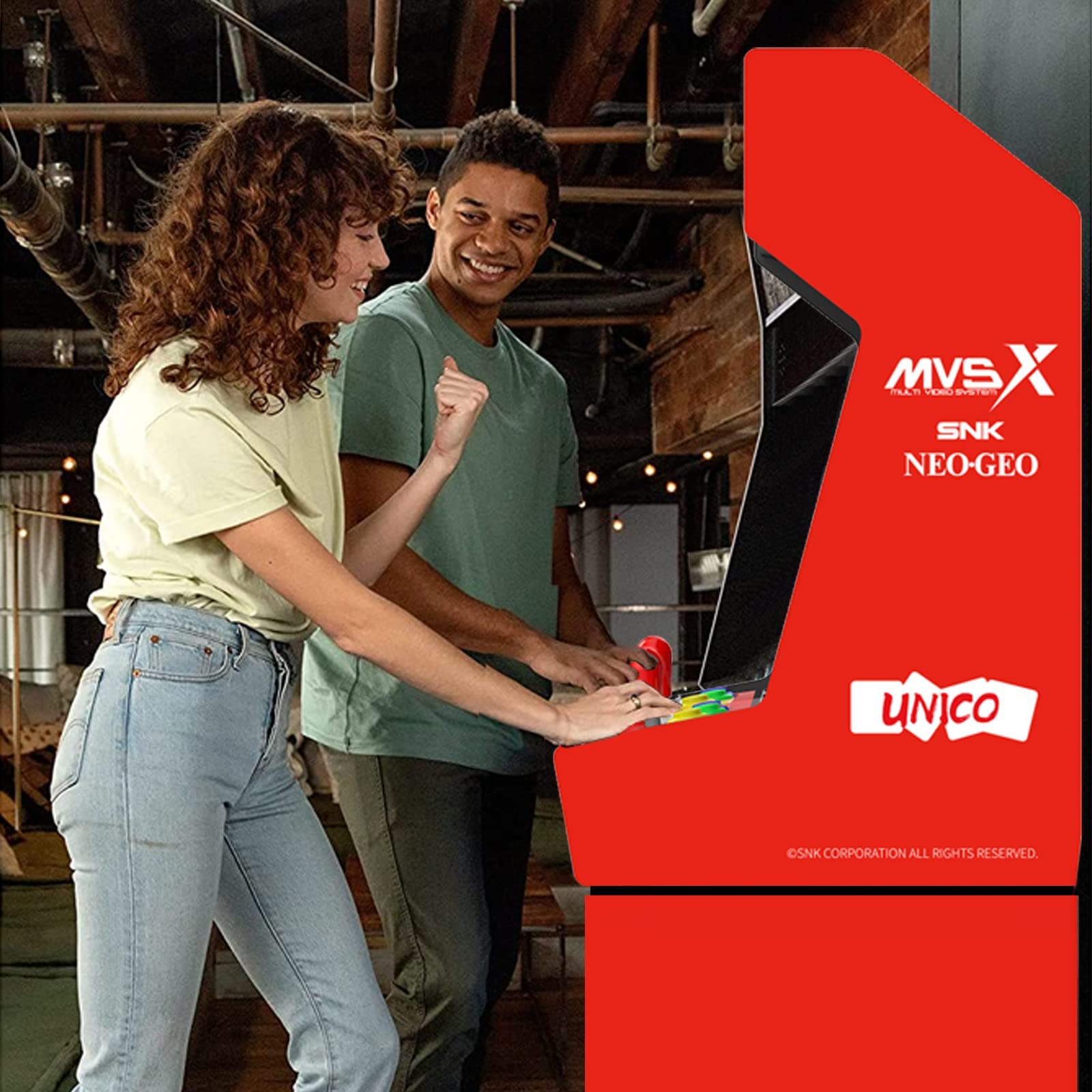UNICO MVSX Arcade and Base, Pre-Loaded 50 SNK Official Genuine Retro Games, Support Two Players Fight Together by 2 Joysticks