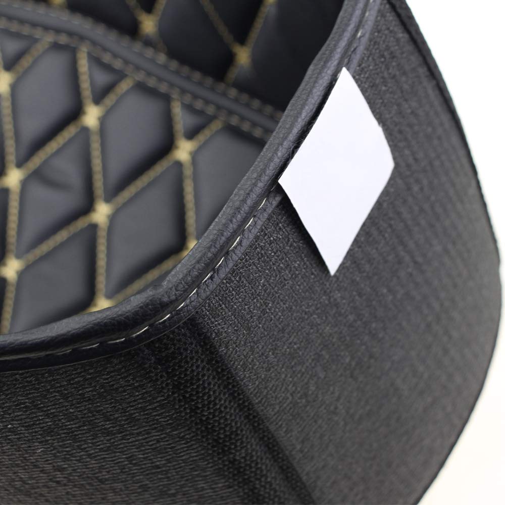 PRO-KODASKIN Motorcycle PU Rear Cargo Trunk Liner Pad Scooter Sitting Bucket Lining Mat for Vespa GTS300 GTS 300 HPE -Black(Italy)…