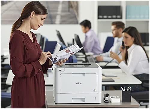 Brother Color HL-L8260CDW Single-Function Wireless Laser Printer, White - Print Only - 33 ppm, 600 x 2400 dpi, 8.5 x 14 Print Size, Auto 2-Sided Printing, Ethernet