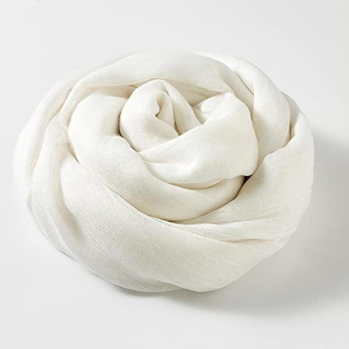 XANZILZ Women's Solid Color Long Scarf Light Soft Fashion Scarf Long Strip Gauze Scarves(Jujube red)