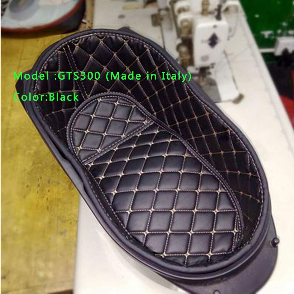 PRO-KODASKIN Motorcycle PU Rear Cargo Trunk Liner Pad Scooter Sitting Bucket Lining Mat for Vespa GTS300 GTS 300 HPE -Black(Italy)…