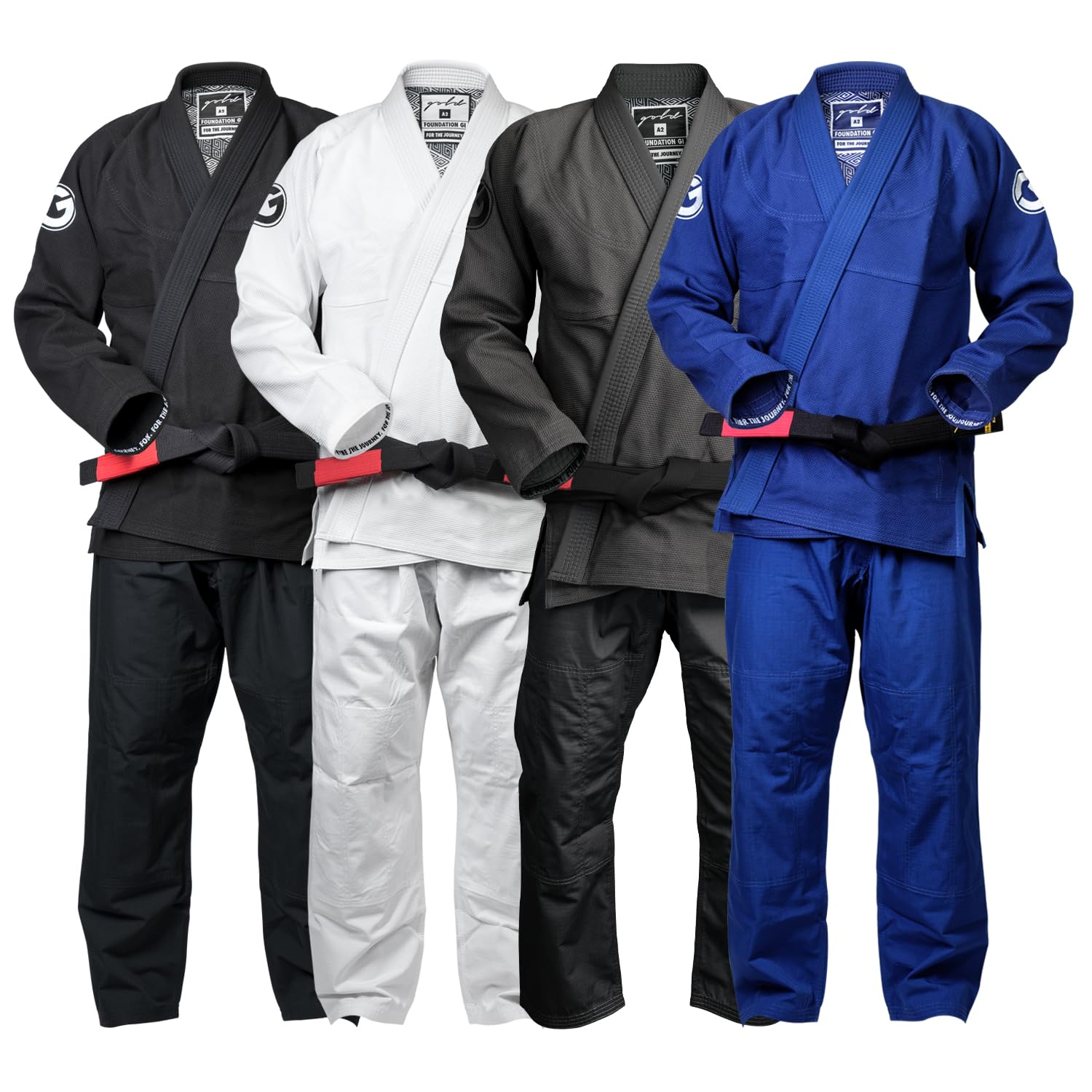 Gold BJJ Foundation Gi - Pearl Weave Jiu Jitsu Gi for Men and Women - IBJJF Competition Legal BJJ Gi (Royal Blue, A3H)