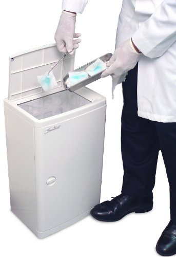 Janibell M400BW ABS 15-Gallon Hygienic Hands-Free Foot Pedal Operated Waste Disposal System, Rectangular, 10-1/4" Width x 15-3/4" Depth x 25-3/16" Height, White
