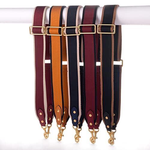 GOXTECH Purse Strap Replacement Crossbody Handbag Stripe Wide Adjustable (Jujube Red bag strap)