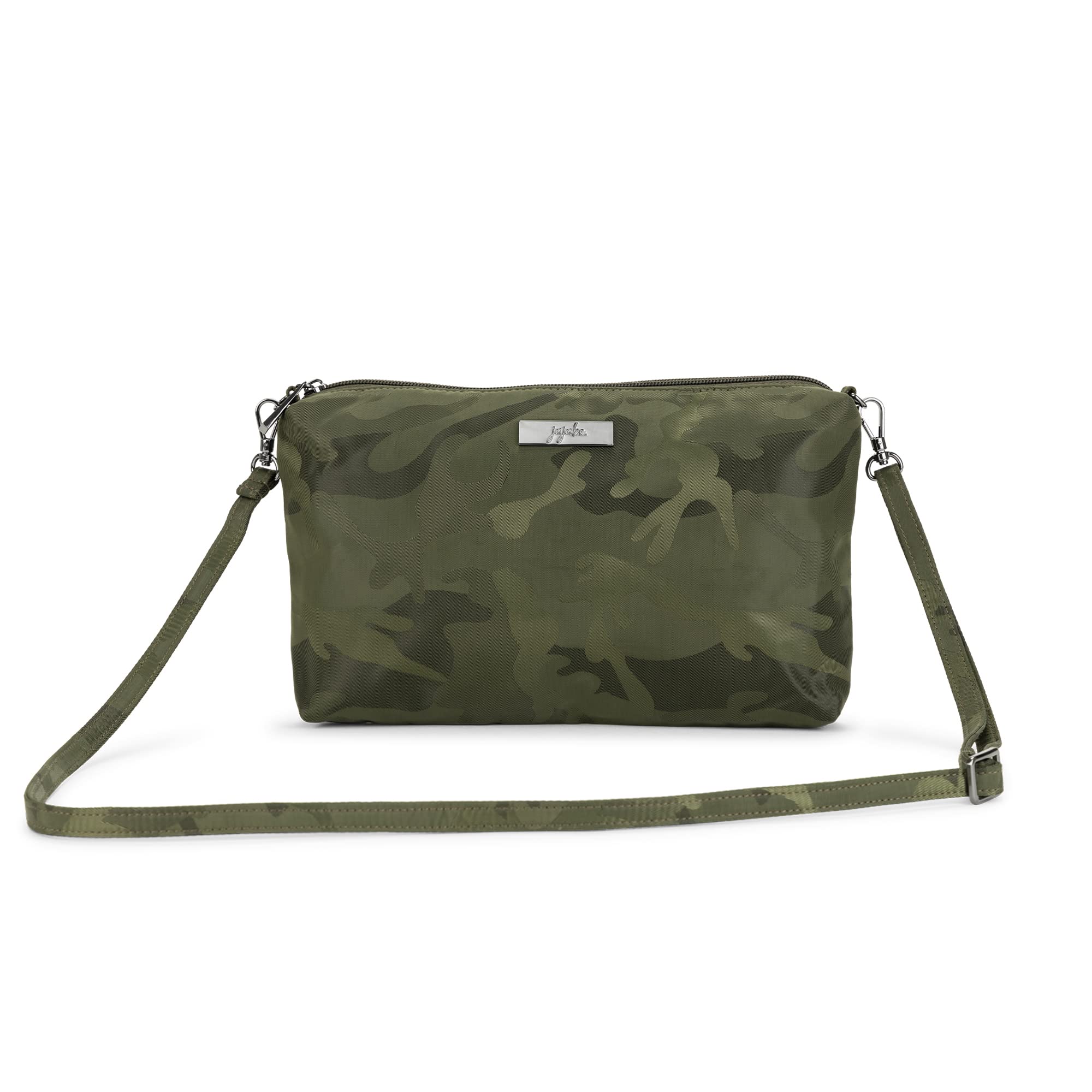 JuJuBe | Be Quick Shoulder Bag/Wristlet Purse Organizer for Travel or Diaper Bag | Camo Green