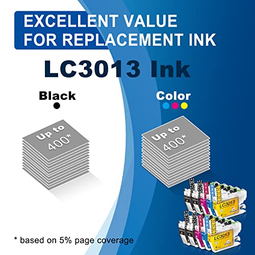 Drnoae LC3013 Ink Cartridges BK/C/M/Y, Compatible with Brother MFC-J895DW MFC-J497DW MFC-J491DW MFC-J690DW Ink Cartridges, 10 Pack