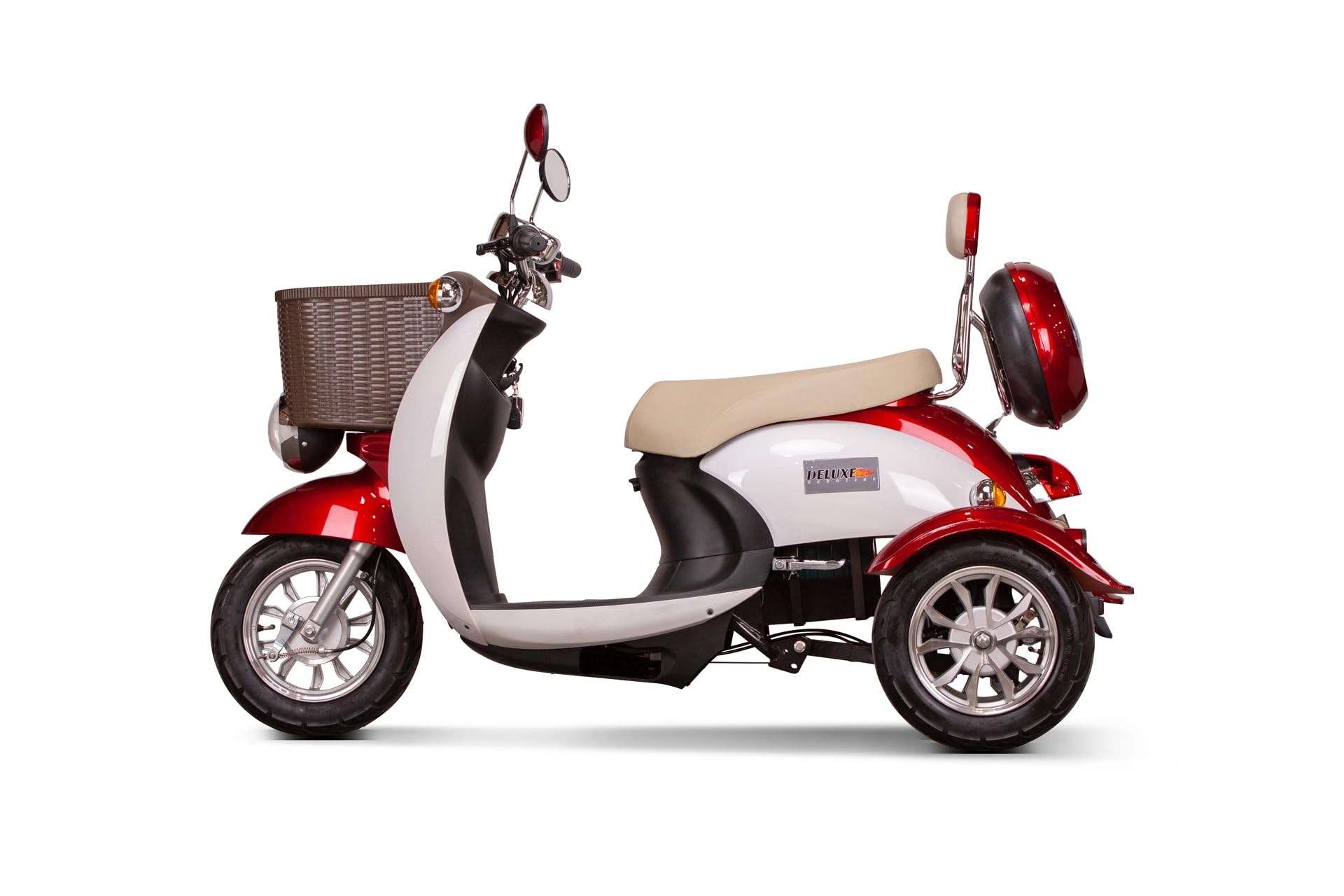 Deluxe Scooters Fully Assembled Sport Adult Mobility Scooter Red