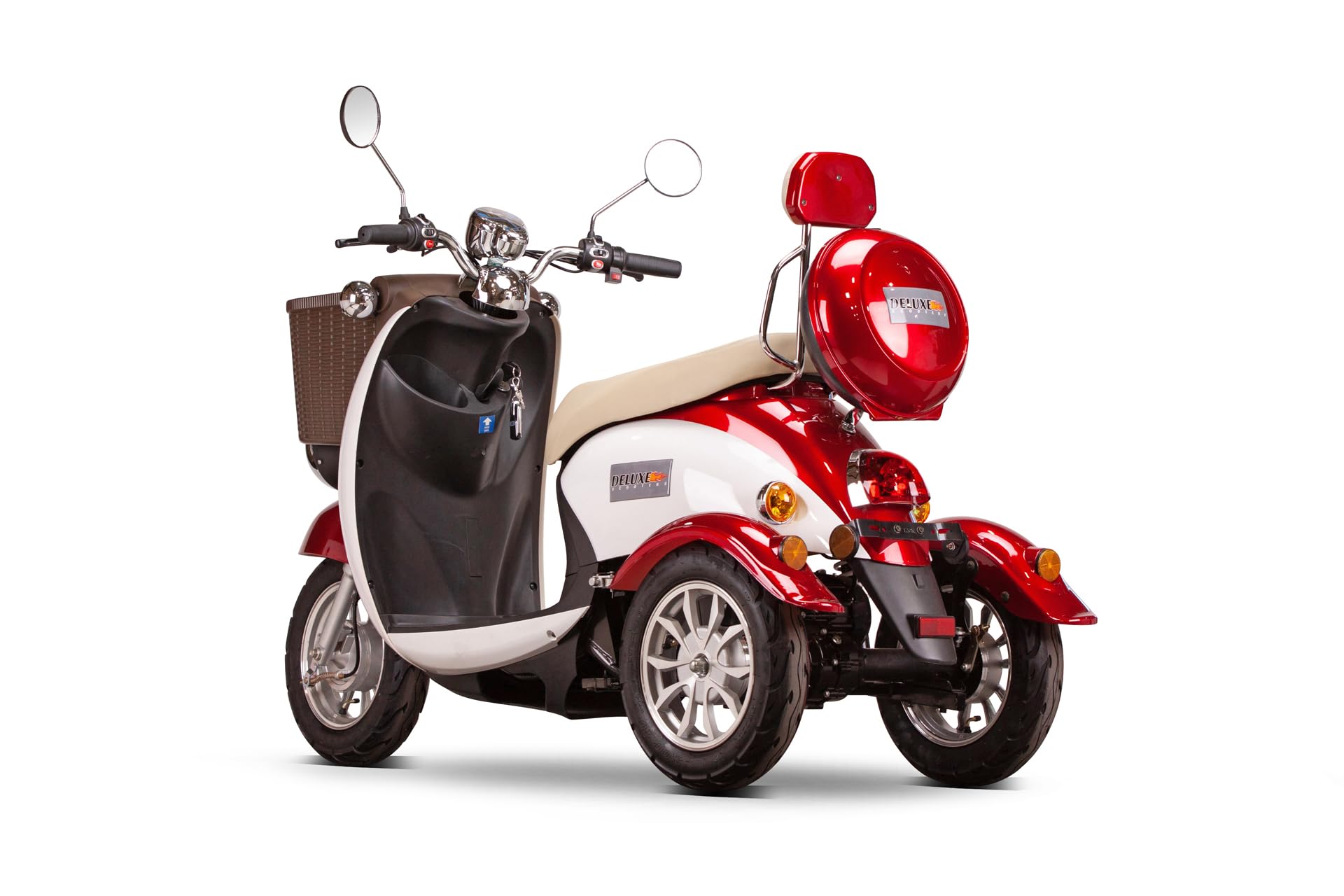 Deluxe Scooters Fully Assembled Sport Adult Mobility Scooter Red
